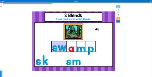 S Blends Phonics Boom Cards Digital Task Cards by First Thinkers