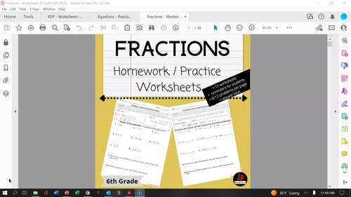 One Step Equations Unit: Homework or Independent Practice Worksheets