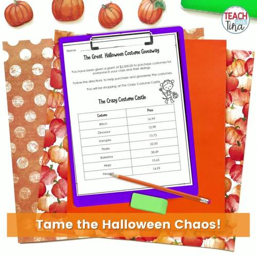 Halloween Math Activities - Halloween Escape Room - Project Based Learning