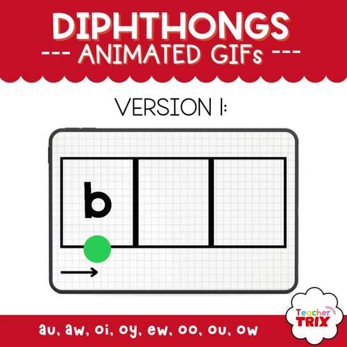 Diphthongs Animated GIFs | Phonics Science of Reading Aligned | TPT