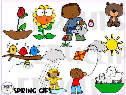GIFs - Spring - Animated Images - {Educlips} by Educlips Clip Art