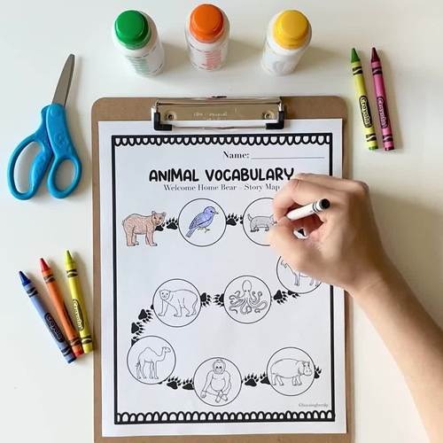 Welcome Home Bear - Speech Therapy Book Companion by Buzzing Bee SLP