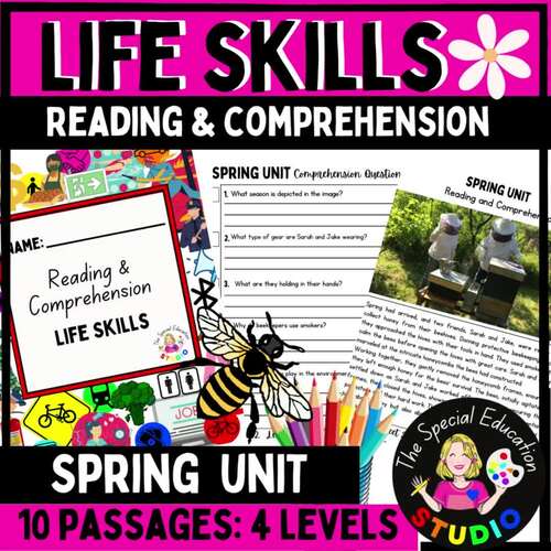 Spring Reading and Comprehension differentiated tasks Special Education ...