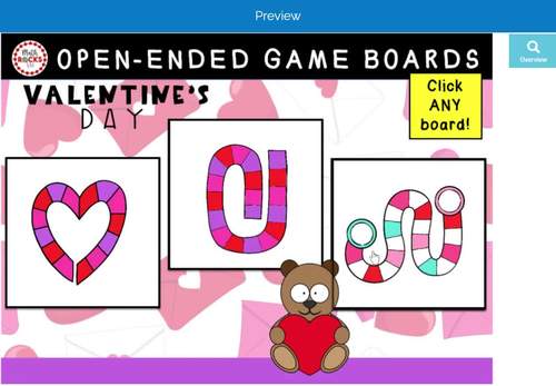 Valentine's Day Open-Ended Digital Board Game | 3rd Grade Boom Cards ...