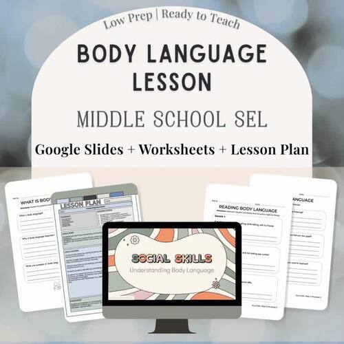 Body Language Social Skills Lesson | SEL Counseling Activity | Conversation