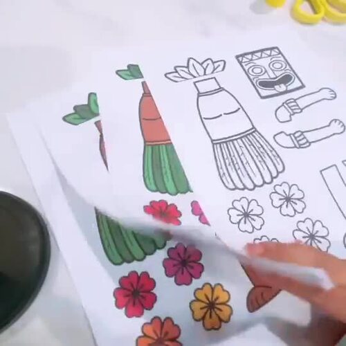 Hawaiian Tiki Craft | Luau Headband Activity | Summer craft for Kids