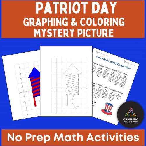 Veterans Day & Patriot Day Graphing and Coloring Mystery Picture ...