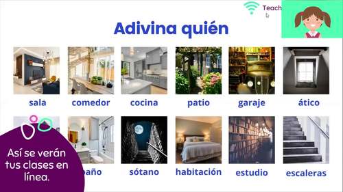 Spanish Game for Online Lesson: Adivina Quién/Guess who in Spanish