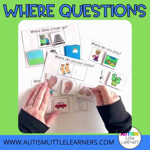 WH Questions Speech Therapy by Autism Little Learners | TPT
