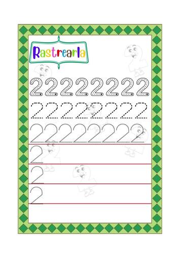 Toddlers Curriculum |Spanish Number "2" Activities by Brainstorm Preschool