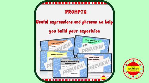 Pre AP Spanish Speaking Digital Oral Exam Practice | 18 Temas 36 Conectores