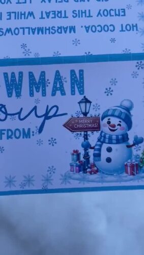 Snowman Soup Treat bag Toppers, Christmas Hot Cocoa Tags, Winter ...