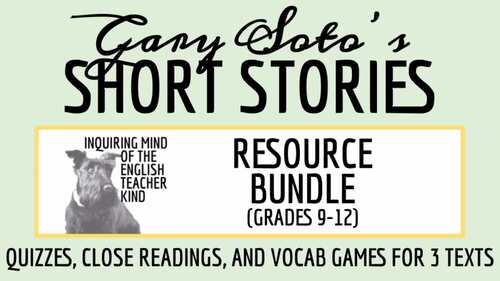 Short Stories by Gary Soto - Quizzes, Vocabulary Games, and Analysis ...