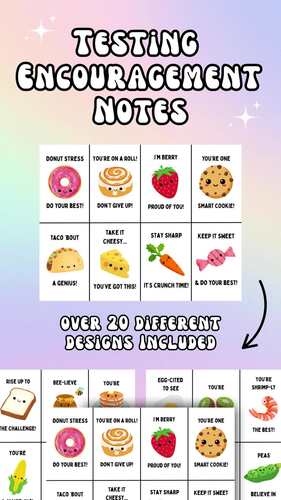 Testing Encouragement Notes, Testing Day Notes, Testing Snack, Testing ...