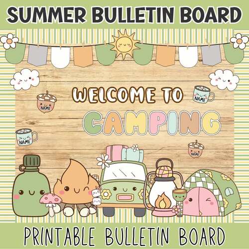 Back to School Bulletin Board Kit | S'more Learning Camping Theme ...