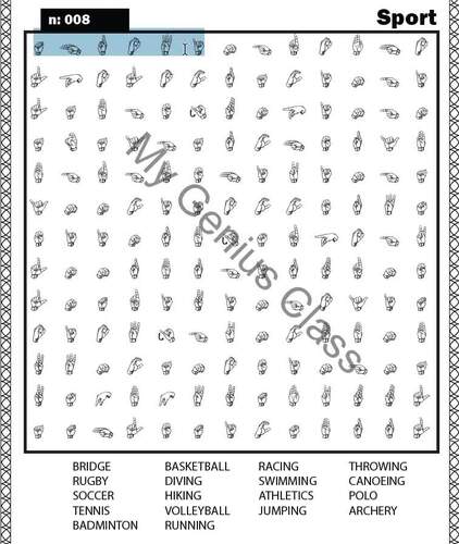 ASL American Sign Language Word Search Vol. 3, Fun ASL fingerspelling ...