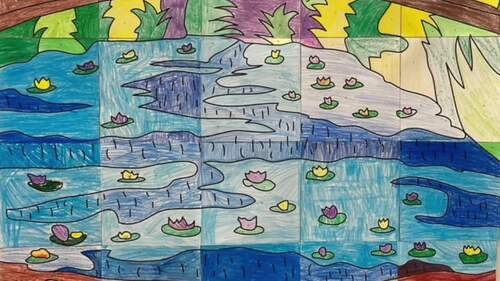 Claude Monet Water Lilies Collaboration Poster | Great Group Art Project!