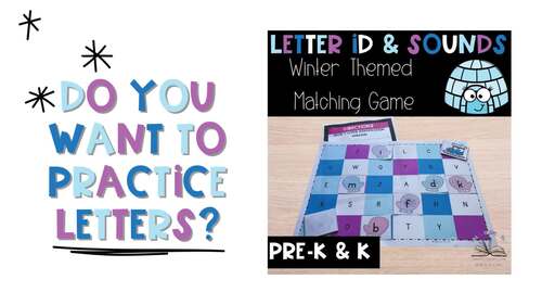 Letter Identification & Sounds Intervention or Center Game - Winter Themed