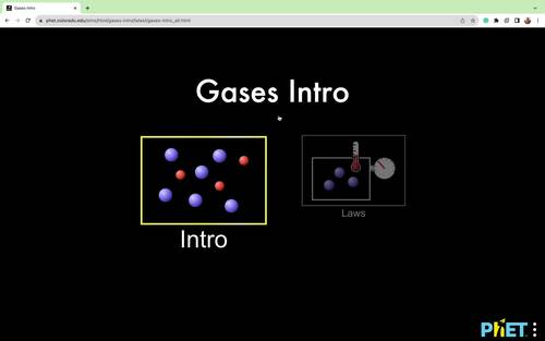 Pressure and Temperature Relationship: Phet Simulation Investigation