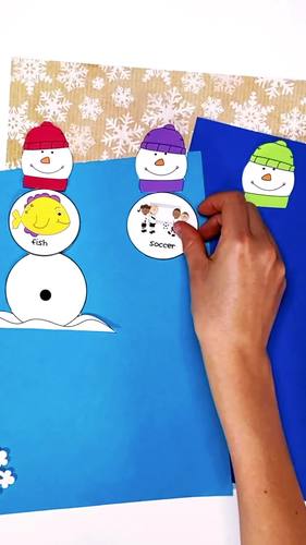 Snowman Winter Phonological Awareness Syllable Sort Activity | Game ...