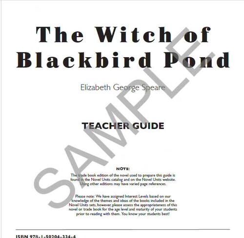 The Witch of Blackbird Pond Novel Units® Teacher Guide Novel Study