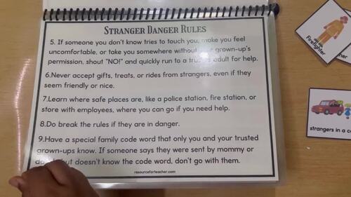 Stranger Danger Social Story Activity Safety Lesson for Special Education
