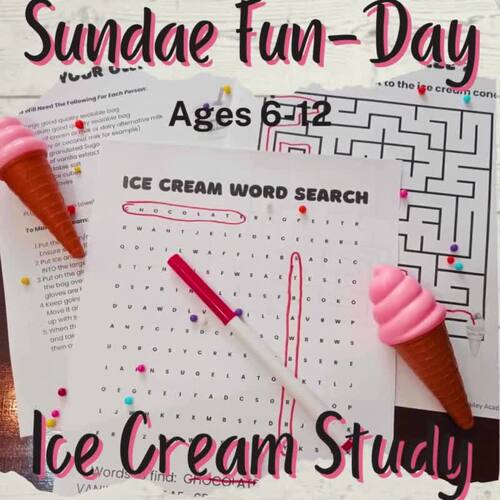 Sundae Fun-Day Summer Ice Cream Unit Study by Bailey Academy | TPT