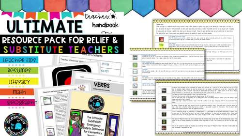 Substitute Teacher - Ultimate Survival Kit PRINT & WEBSITE LINKS