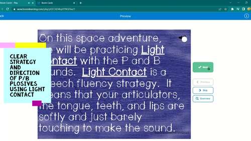 Stuttering Therapy Strategy-Light Contact: Space Adventure! | TPT