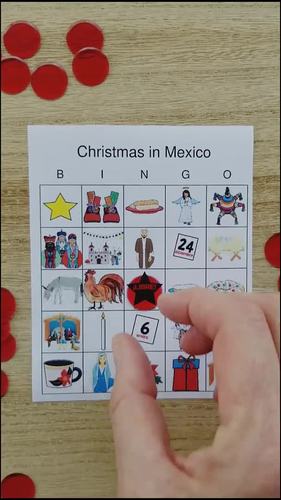 Spanish Christmas in Mexico Bingo Game Las Posadas Vocabulary Holiday ...