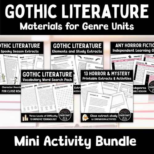 Gothic Literature MINI BUNDLE of Resources for Your Genre Unit by ...