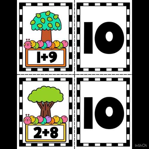 Spring Themed Addition Facts within 10 Task Cards by Serendipity Math Shop