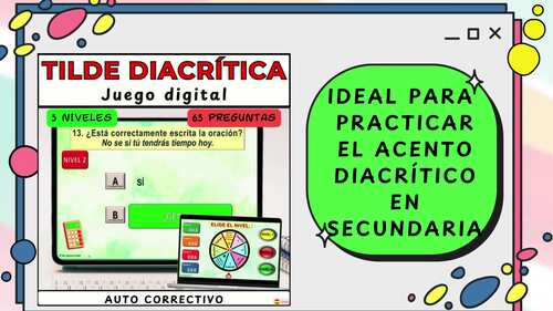 Spanish Accent Marks Digital Game Practice Spelling Quiz | Acentos ...