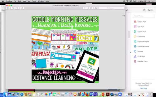 Google Classroom Morning Messages Kindergarten Growing Bundle Distance ...