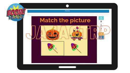 Matching Halloween Items - Boom Cards Distance Learning by jajaotrp