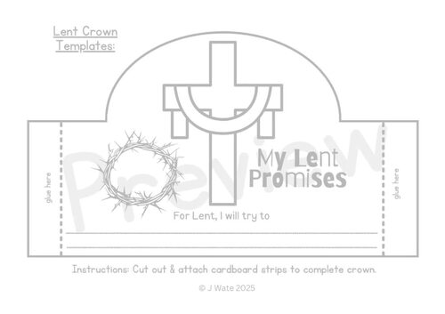 Lent Crown & Headband Templates – Ash Wednesday & Easter Craft Activity