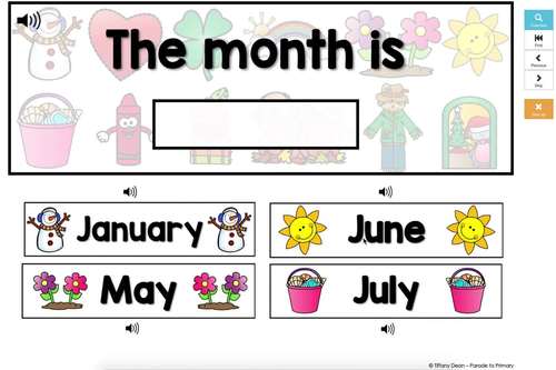 DIGITAL CALENDAR - July - Morning Meeting - Circle Time - Boom Cards