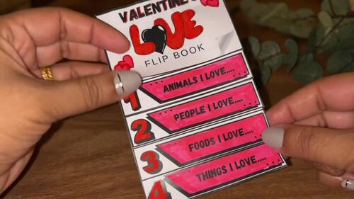Valentine's Day LOVE Flip Book | Interactive Craft l Fun Activity | Holiday