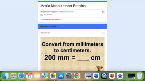 Metric Measurement Google Forms (Self-Grading) by Reincke's Education Store