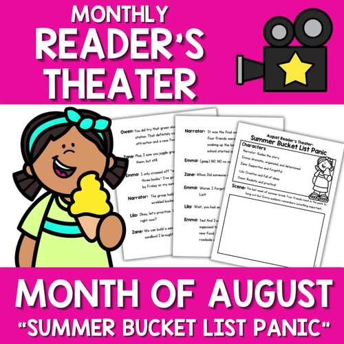 Readers Theater August Skit | Summer Bucket List Back to School Reading ...
