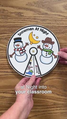 Snowmen at Night Craft, Writing, Activities, Kindergarten Book Companion