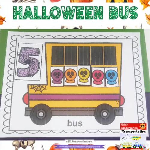Halloween School Bus Counting 1–10 | Numbers, Colors, and Skeletons ...