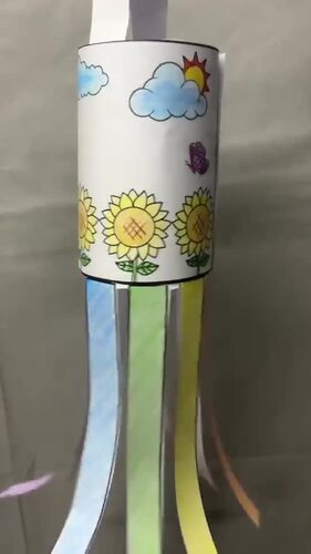 Spring Art & Craft Project: flower Hanging Windsock Activity & Coloring ...