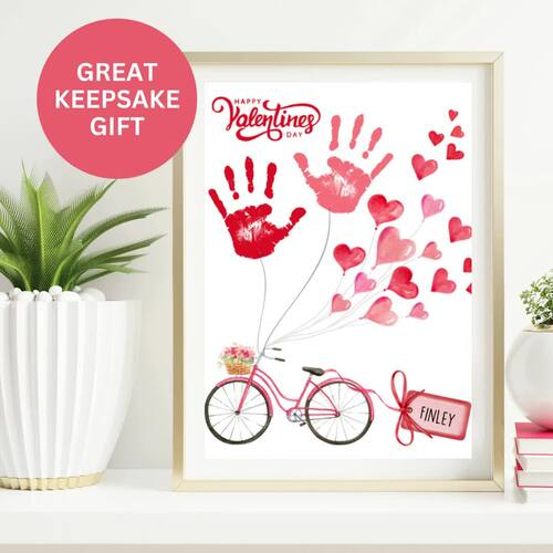 Valentines Day Handprint Art Craft Gift, Printable PDF Keepsake Art for ...