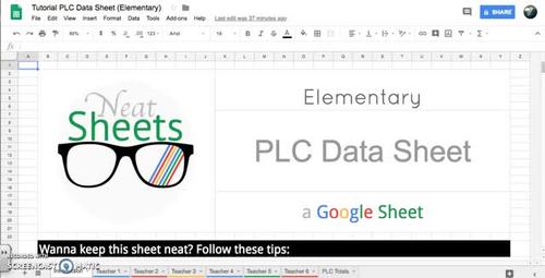 Elementary PLC Google Data Sheet (RTI) by Neat Sheets | TpT
