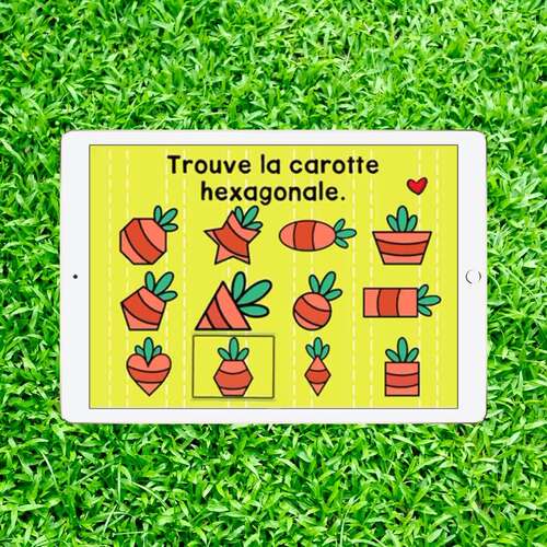 Trouve l'hexagone avec audio | Vocabulaire du printemps | Cartes Boom
