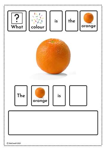 Fruit Colour Adapted Book Special Education, SLP, Autism by BieCreatif