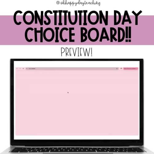 Constitution day activities | Constitution day choice board | | TPT