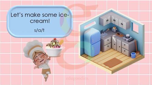 K-1 / A1 ESL CVC Blending PowerPoint: Interactive Word-Building Games