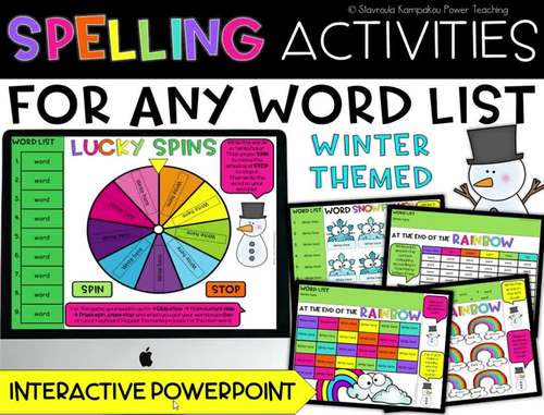 Editable Spelling Activities | Word Work for Any Word List Templates
